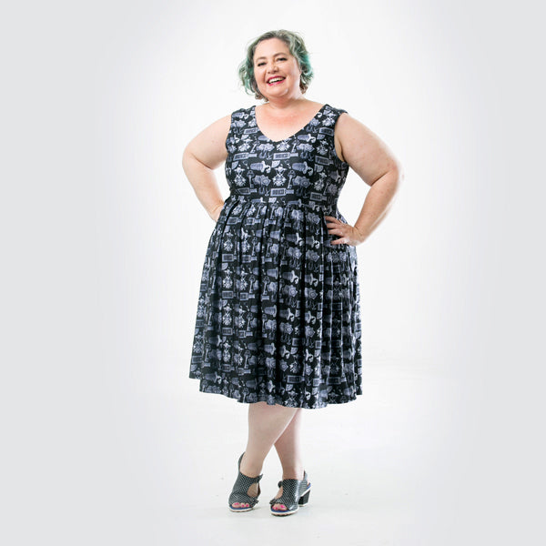 Vee Sleeveless Victorian Gothic Paraphernalia Plus Size dress made to ...