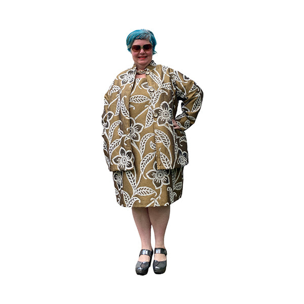 Plus size Gold Dress and Jacket - LIMITED EDITION FABRIC – Joolz Fashion